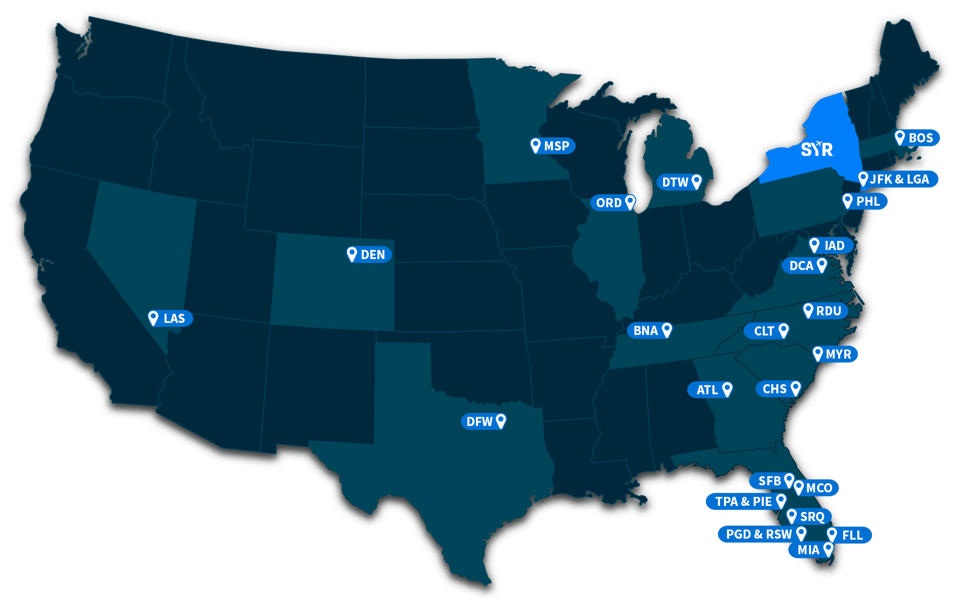 Destinations - Syracuse Hancock International Airport